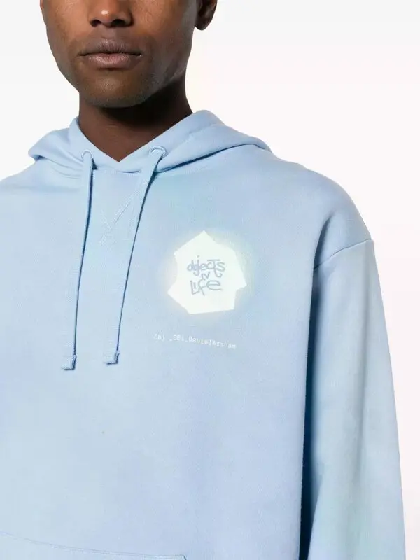 OBJECTS IV LIFE Cloud-print Cotton Hoodie