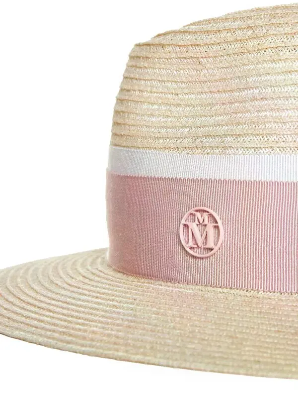 MAISON MICHEL André Straw Fedora Hat - Neutrals