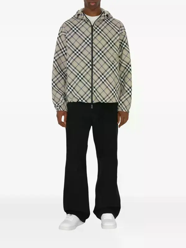 Burberry Checked Reversible Hooded Jacket