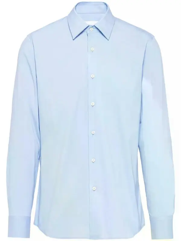 Prada Classic-collar Stretch Shirt