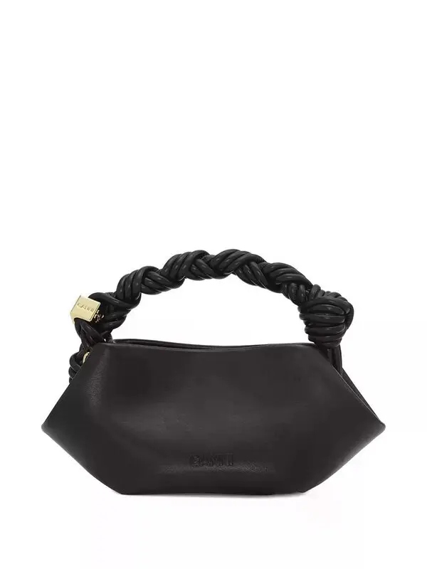GANNI Mini Bou Tote Bag With Twisted Handle - Black