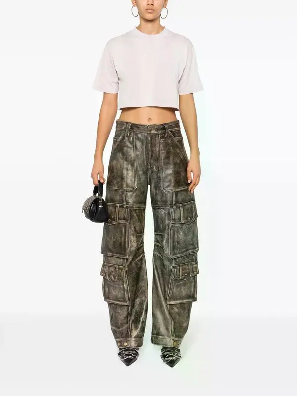 Off-White Rubberised-logo Cropped T-shirt