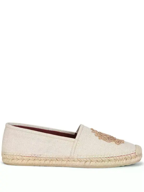 Dolce & Gabbana Embroidered Canvas Boccaccio Espadrilles