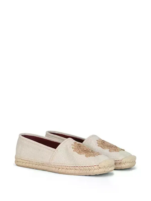Dolce & Gabbana Embroidered Canvas Boccaccio Espadrilles