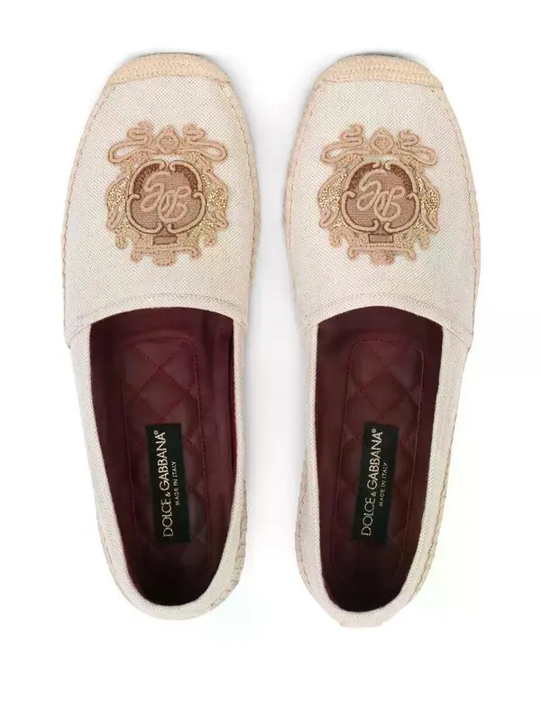 Dolce & Gabbana Embroidered Canvas Boccaccio Espadrilles