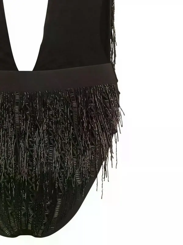 Dolce & Gabbana Logo-tag Fringed Swimsuit