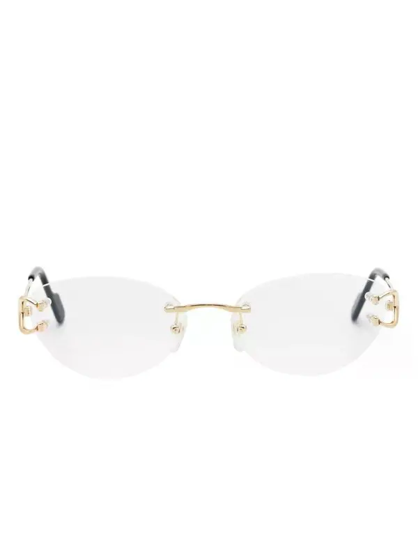 Cartier Oval-frame Glasses - Gold