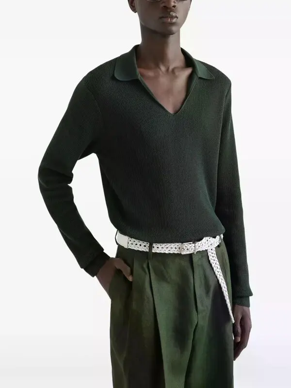 Dolce & Gabbana Ribbed Knit V-neck Sweater