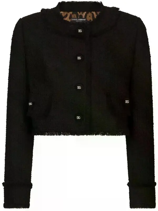 Dolce & Gabbana Cropped Tweed Jacket
