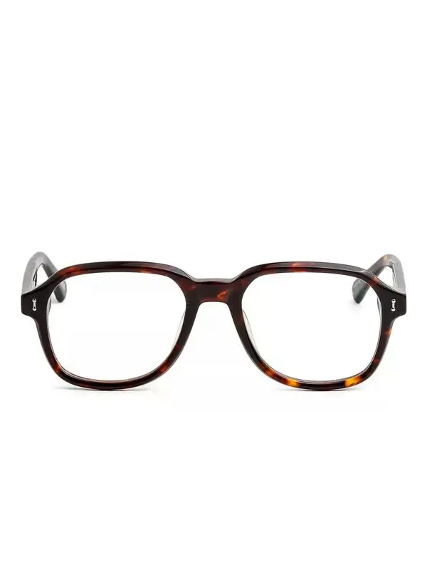 PETER AND MAY Night Train Tortoiseshell Square-frame Glasses - Brown