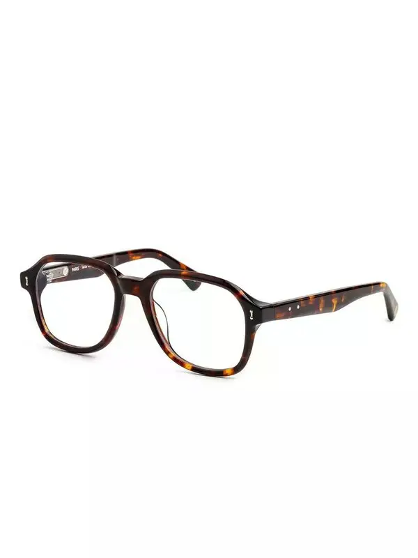 PETER AND MAY Night Train Tortoiseshell Square-frame Glasses