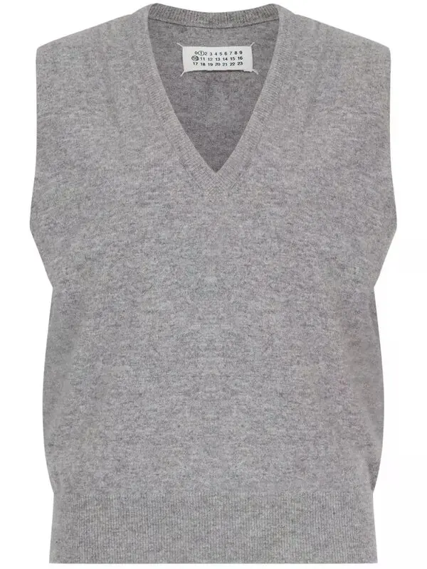 MAISON MARGIELA Virgin Wool V-neck Vest