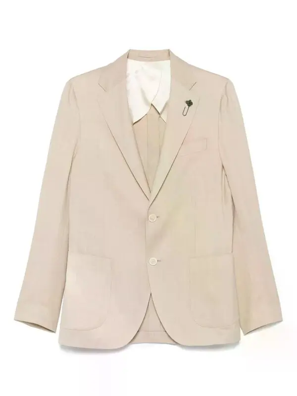 LARDINI Single-breasted Blazer - Neutrals