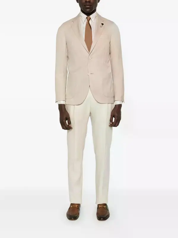 LARDINI Single-breasted Blazer - Neutrals