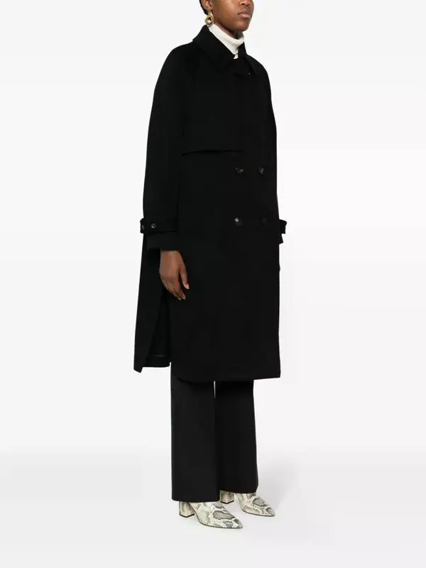 Alberto Biani Double-breasted Virgin Wool Coat