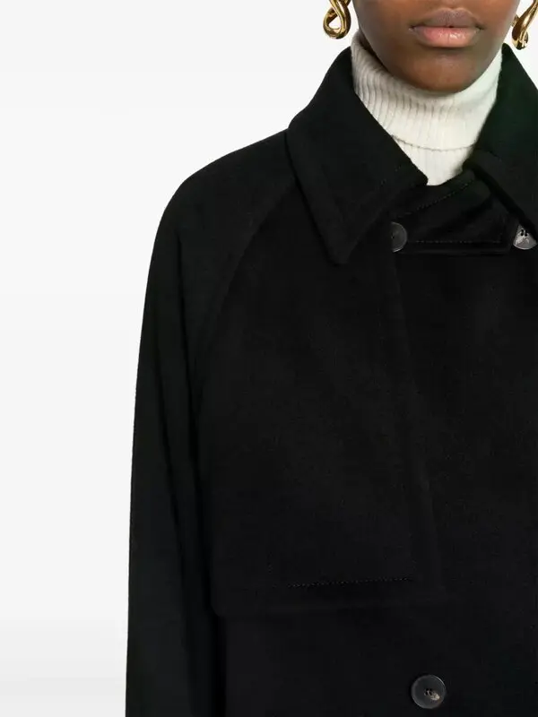 Alberto Biani Double-breasted Virgin Wool Coat