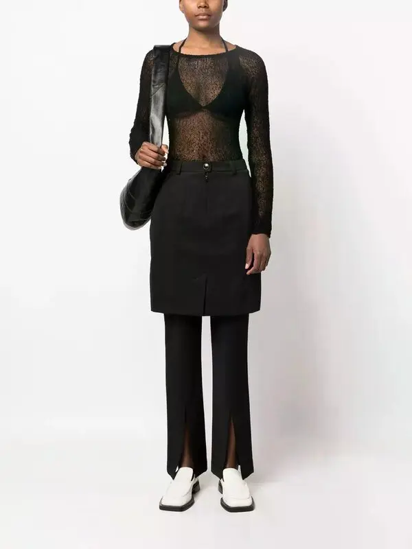 Martine Rose High-waisted Logo-patch Skirt