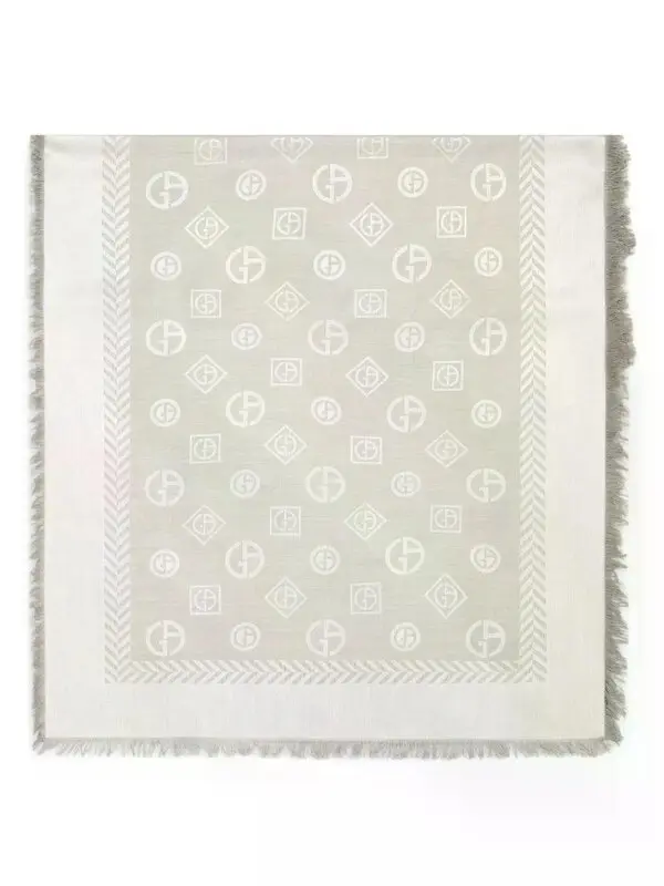 Giorgio Armani Jacquarded Scarf - Neutrals