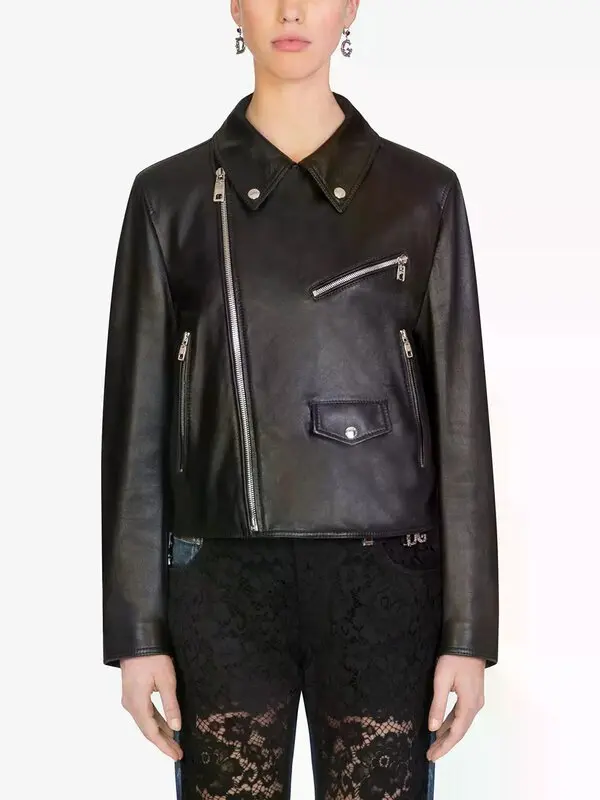 Dolce & Gabbana Leather Biker Jacket