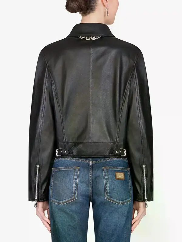 Dolce & Gabbana Leather Biker Jacket