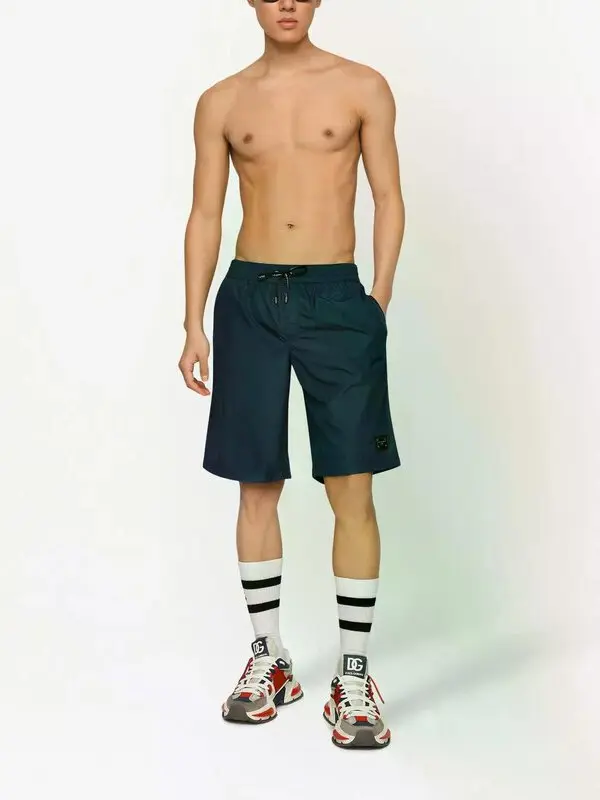 Dolce & Gabbana Logo-tag Long-leg Swim Shorts