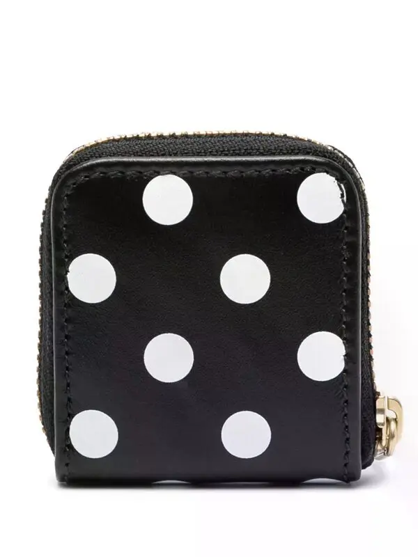 Comme Des Garçons Bold-dot Pattern Leather Wallet