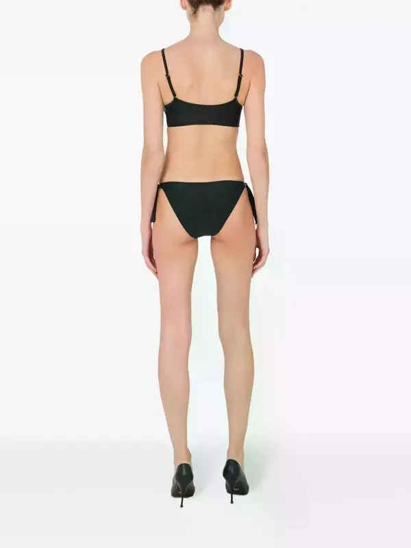 Moschino Logo-print Bikini Bottom - Black