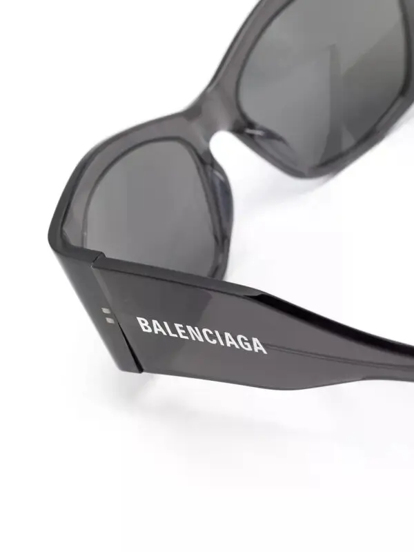 Balenciaga Rectangle-frame Sunglasses - Black