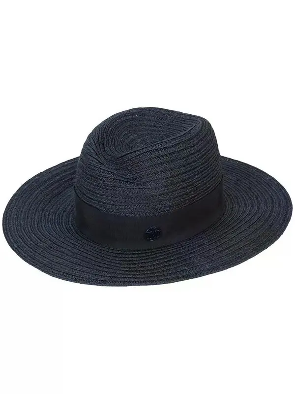 MAISON MICHEL Virginie Straw Fedora - Blue