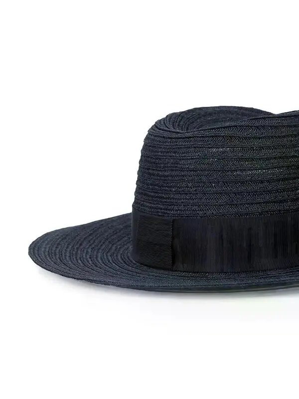 MAISON MICHEL Virginie Straw Fedora - Blue