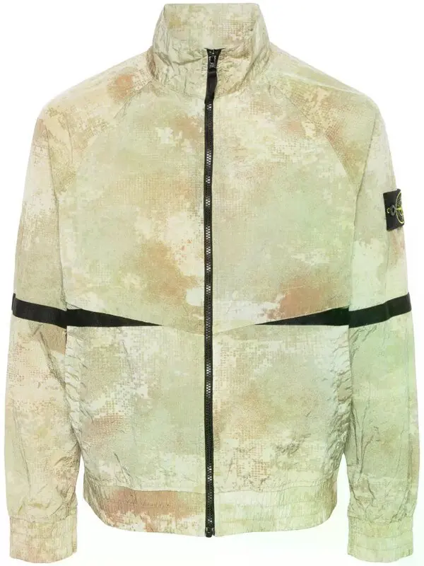 Stone Island Compass-badge Abstract-print Jacket