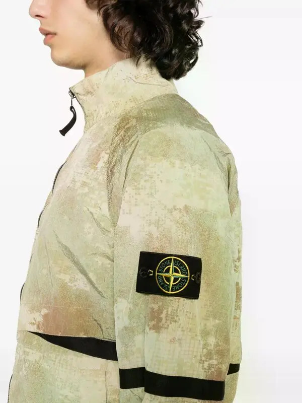 Stone Island Compass-badge Abstract-print Jacket