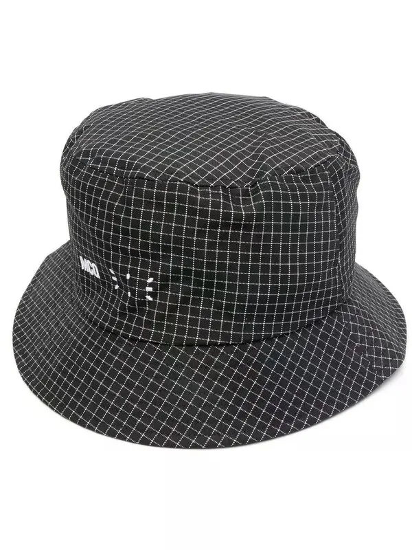 Alexander McQueen Check-print Bucket Hat - Black