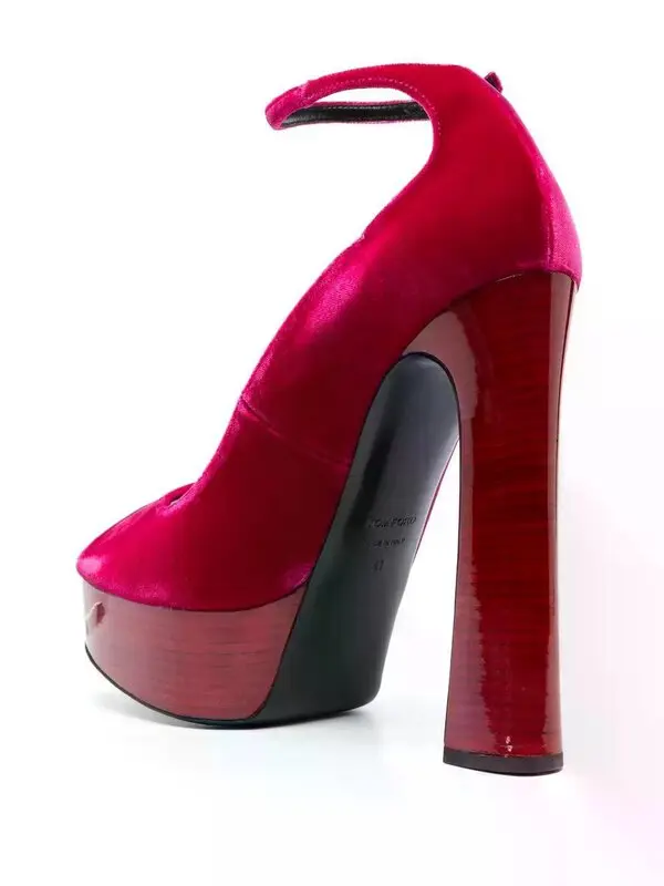 TOM FORD 145mm Platform Velvet Sandals