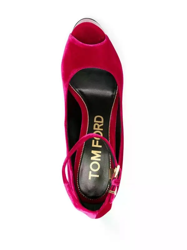 TOM FORD 145mm Platform Velvet Sandals