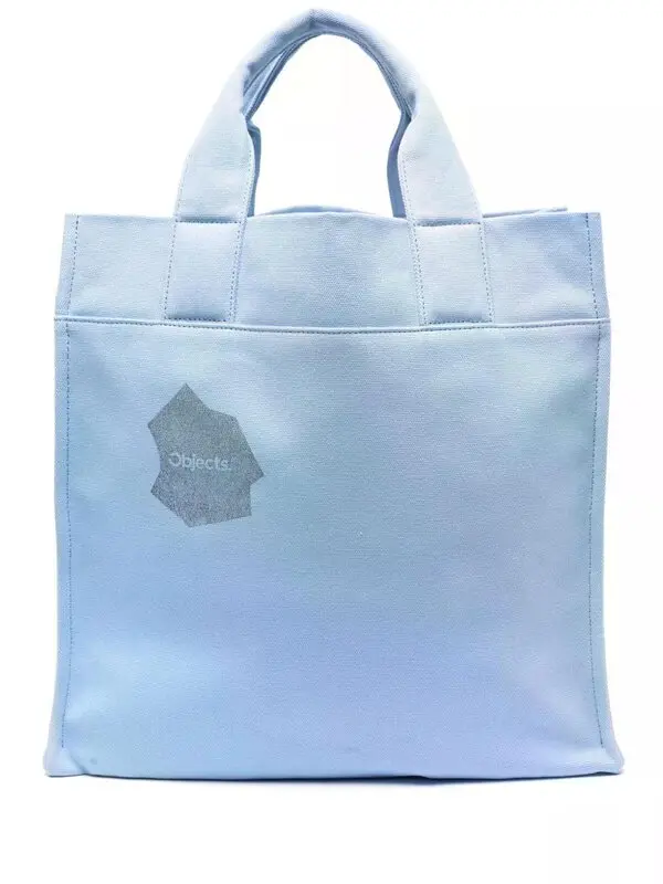 OBJECTS IV LIFE Logo-print Cotton Tote Bag - Blue
