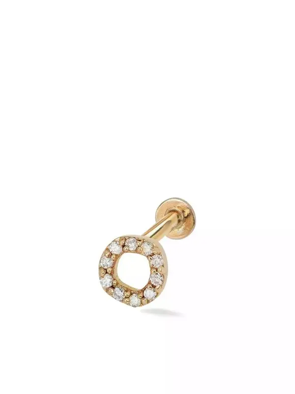 LARK & BERRY 14kt Yellow Open Halo Diamond Single Earring - Gold
