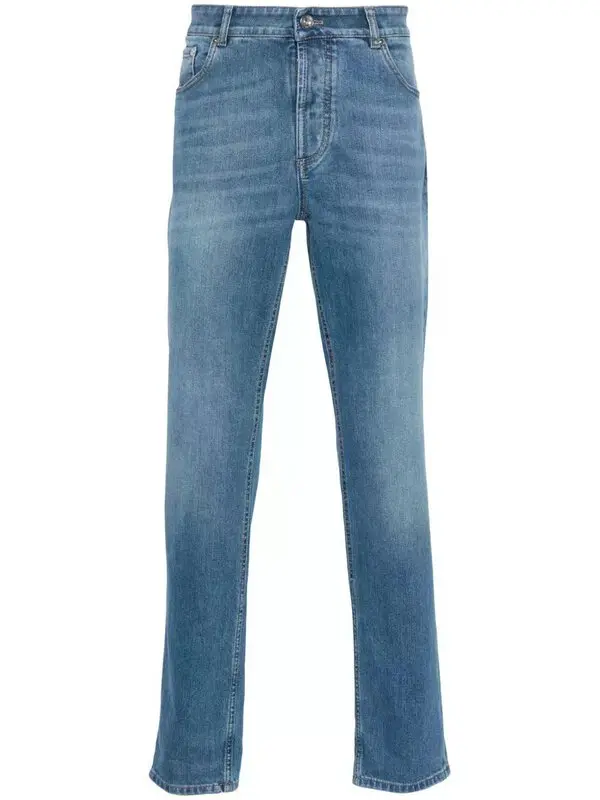 Brunello Cucinelli Mid-rise Slim Jeans - Blue