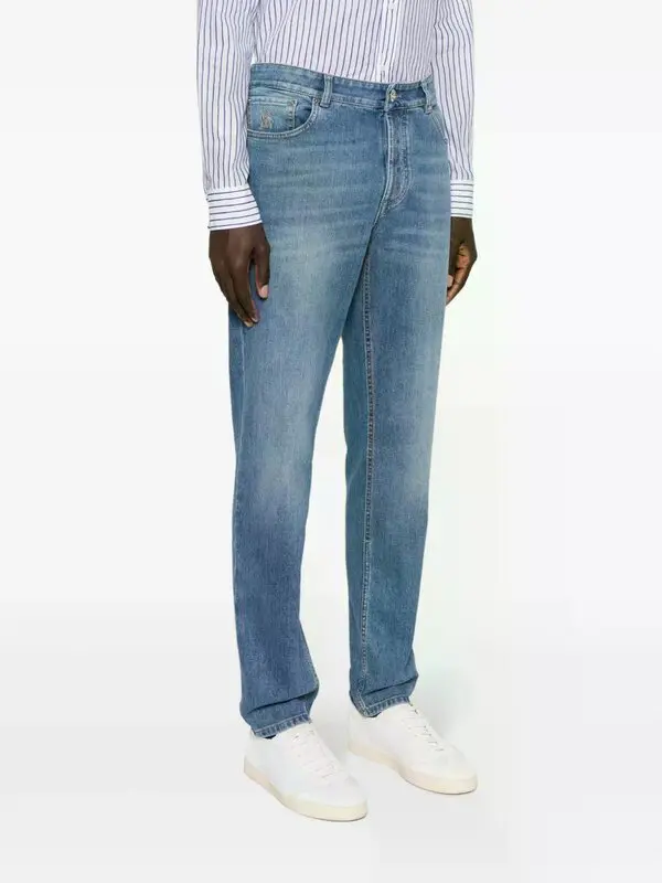 Brunello Cucinelli Mid-rise Slim Jeans - Blue