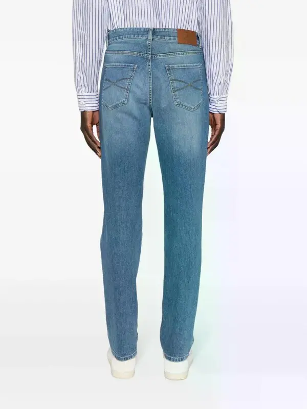Brunello Cucinelli Mid-rise Slim Jeans - Blue