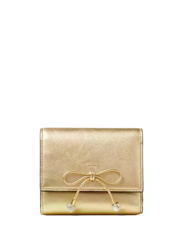 JIMMY CHOO Marinda Leather Wallet - Gold