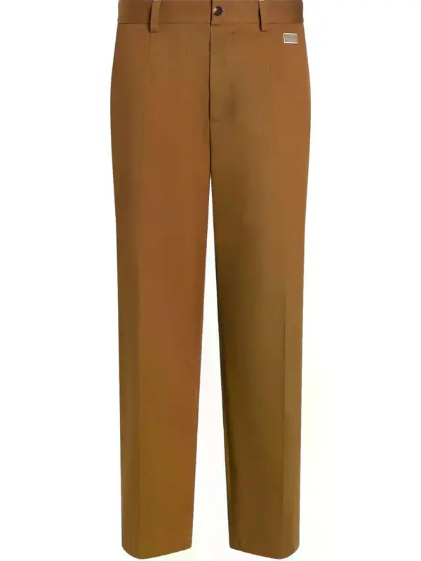 Dolce & Gabbana Logo-label Stretch-cotton Trousers