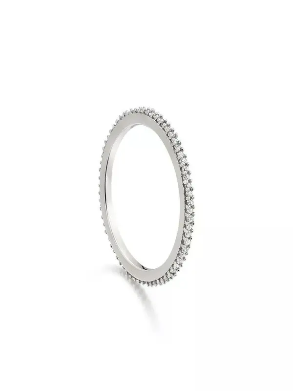Monica Vinader Skinny Eternity Diamond Ring - Silver