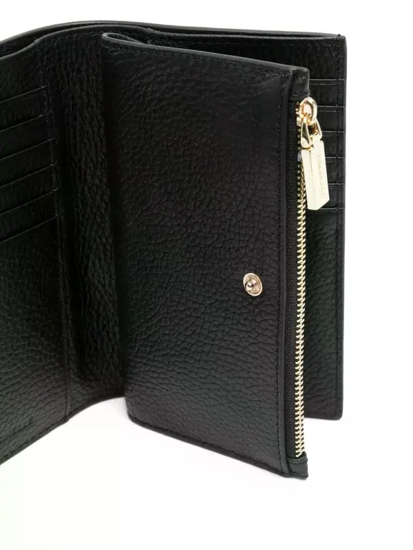 COCCINELLE Metallic Soft Leather Wallet - Black