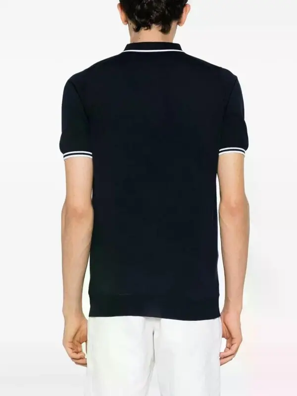 Kiton Zip-up Cotton Polo Shirt