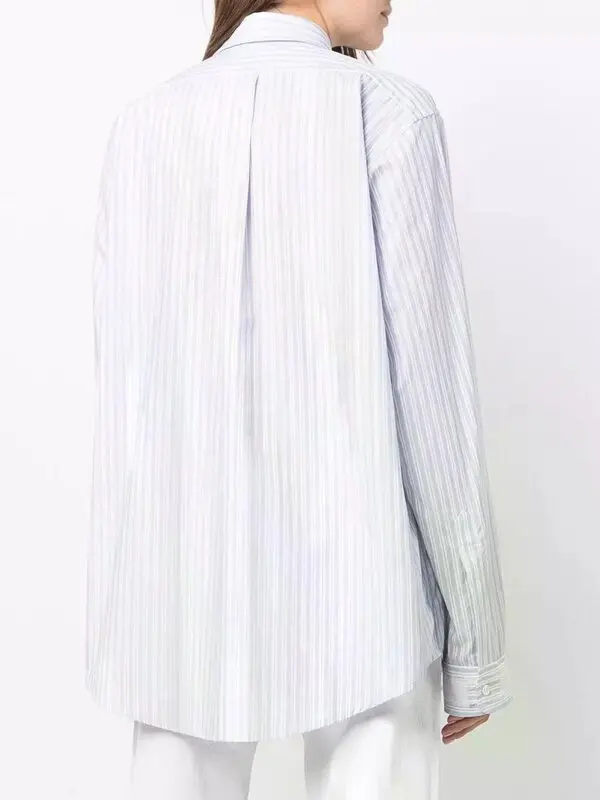 MAISON MARGIELA Stripe-print Pointed-collar Shirt