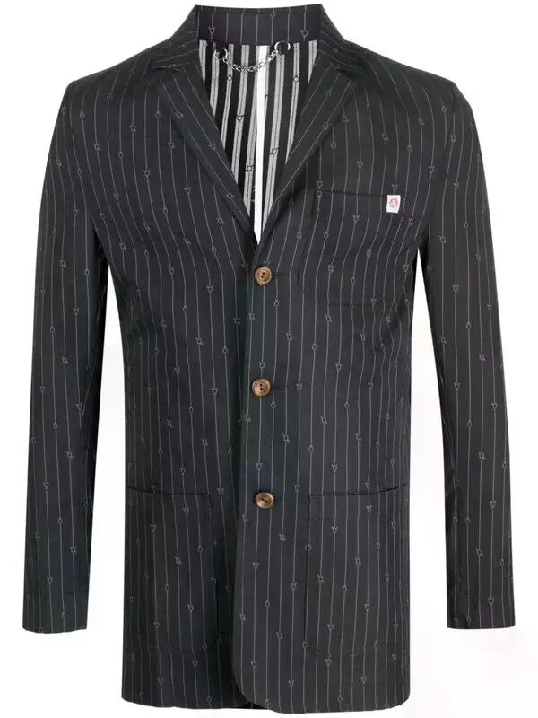 CHARLES JEFFREY Pinstripe Wool-blend Single-breasted Blazer