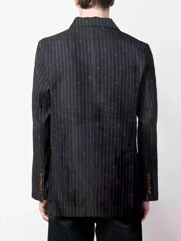 CHARLES JEFFREY Pinstripe Wool-blend Single-breasted Blazer