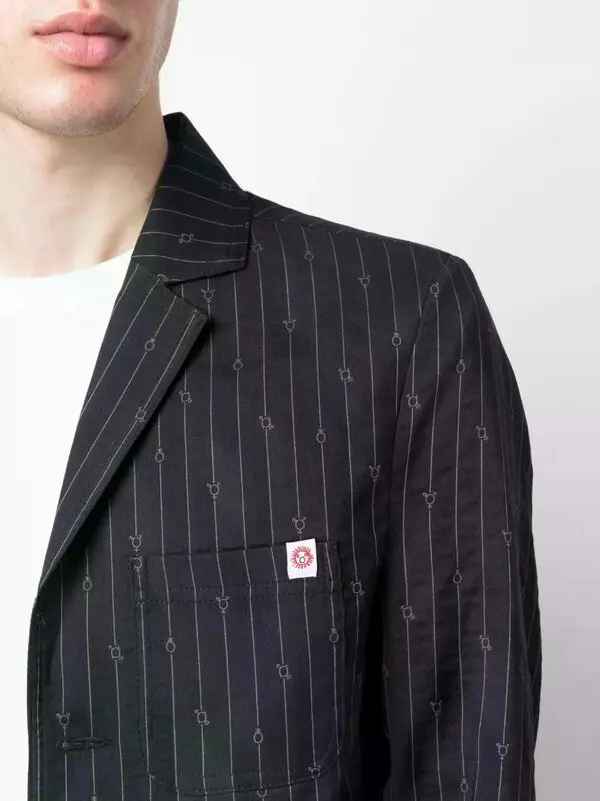 CHARLES JEFFREY Pinstripe Wool-blend Single-breasted Blazer