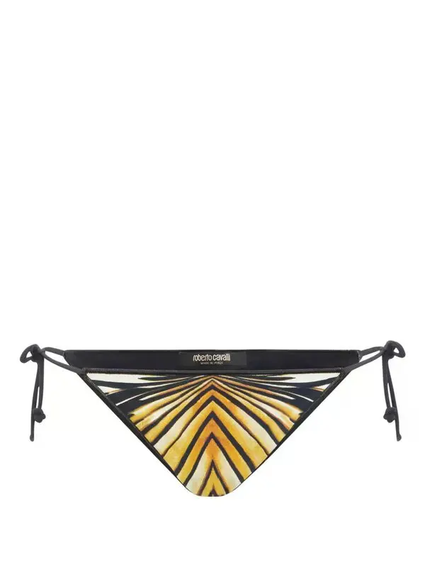 Roberto Cavalli Ray Of Print Bikini Bottoms - Gold